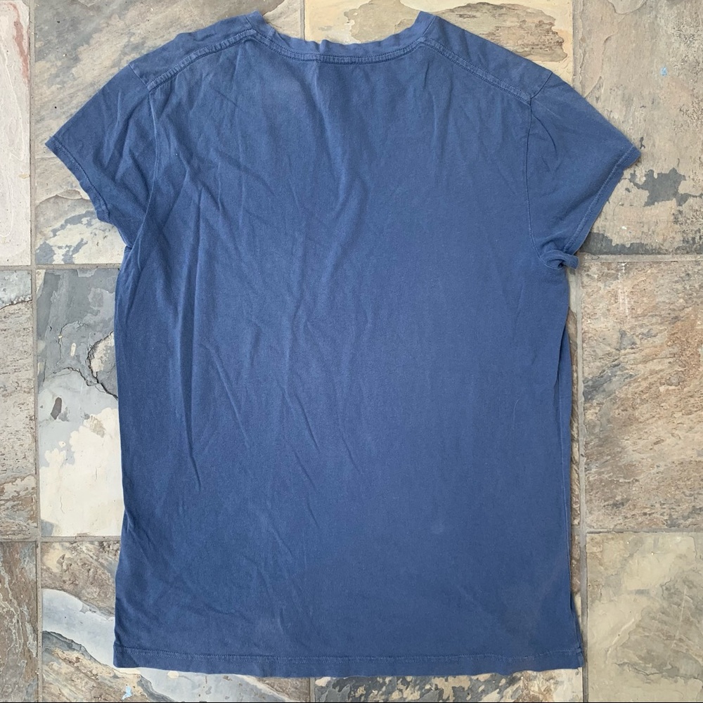 Acne Studios Blue Distressed Soft Cotton Tee - Gem